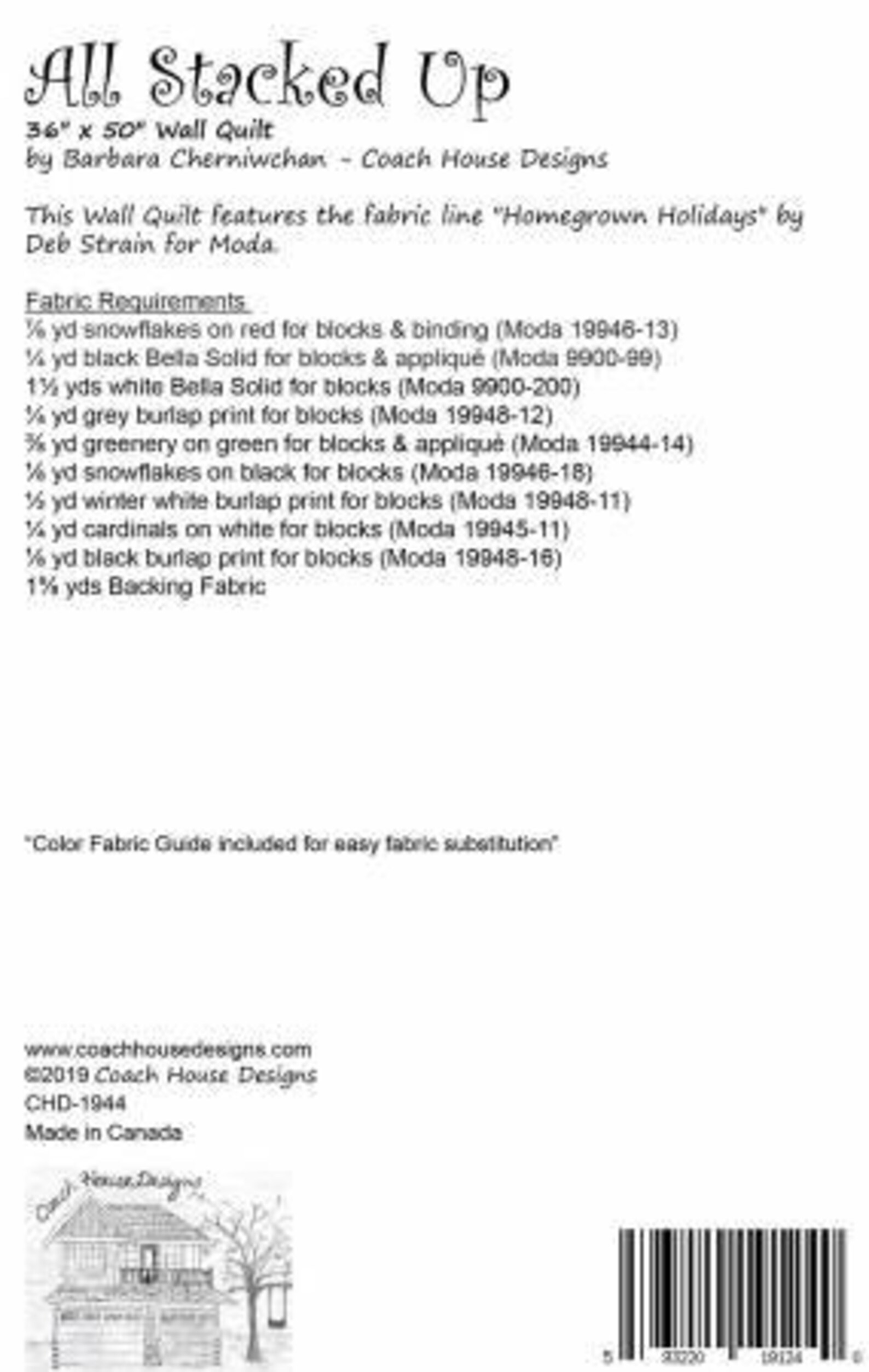 All Stacked up Quilt Pattern Couch House Designs CHD-1944 - Etsy