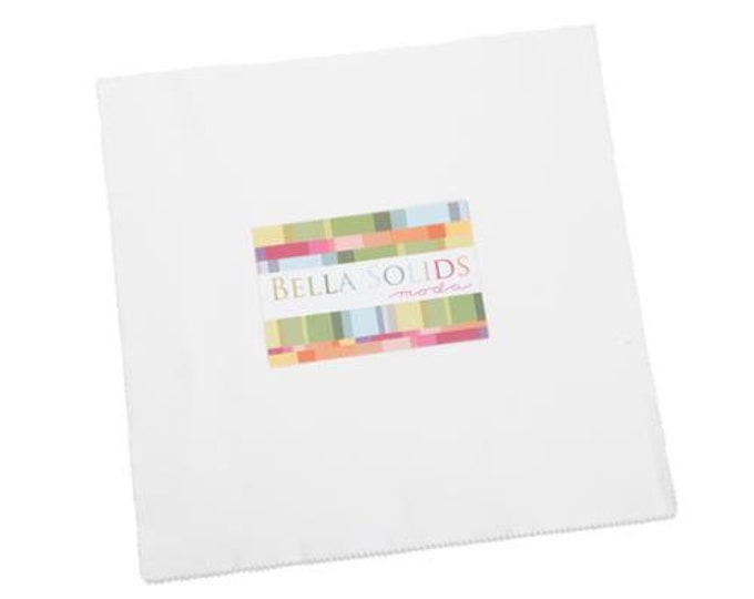 Bella Solids White Layer Cake - Moda 9900LC-98, 42 - 10" X 10" Squares ...