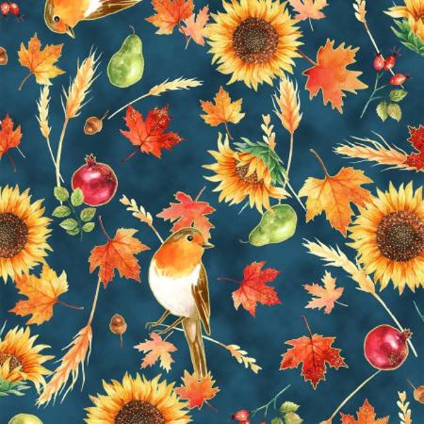 Blue Fall Fabric - Etsy