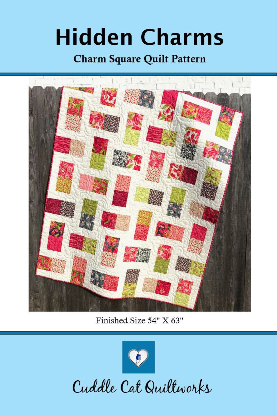 Hidden Charms Quilt Pattern Printed Version - Cuddle Cat Quiltworks ...