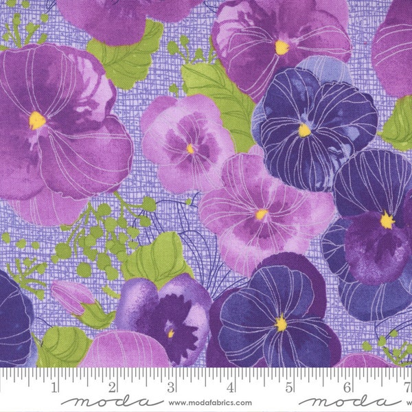 Purple Floral Fabric - Etsy