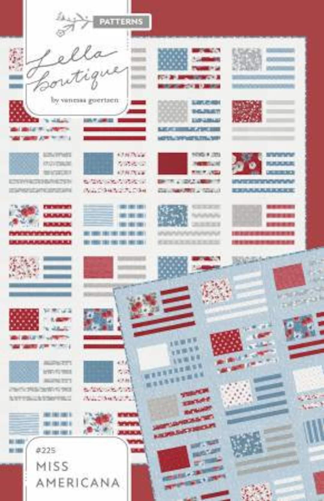 Miss Americana Quilt Pattern - Lella Boutique LB225, Patriotic Quilt ...