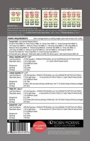 Beanstalk Quilt Pattern Robin Pickens RPQP-B125 Fat - Etsy Australia