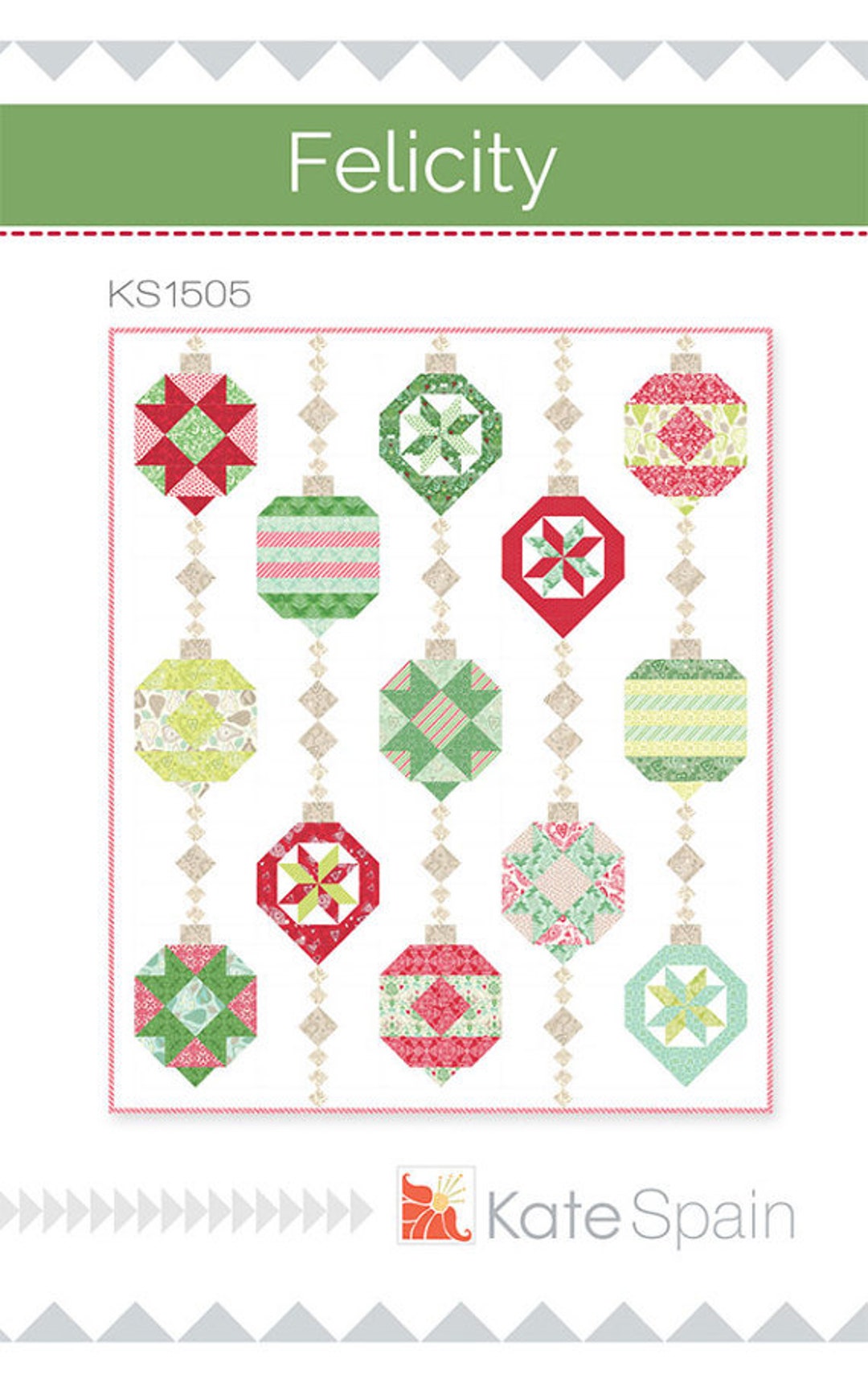 Felicity Quilt Pattern - Kate Spain KS1505, Christmas Ornament Quilt ...