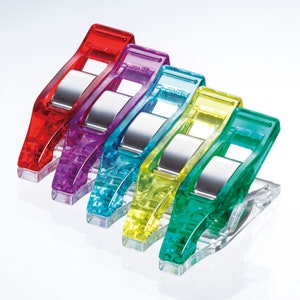 Clover Mini Wonder Clips Assorted 50pc With Storage Case 3189, Fabric ...