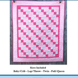 Stacking Blocks Quilt Pattern in Four Sizes PDF Version, Cuddle Cat ...