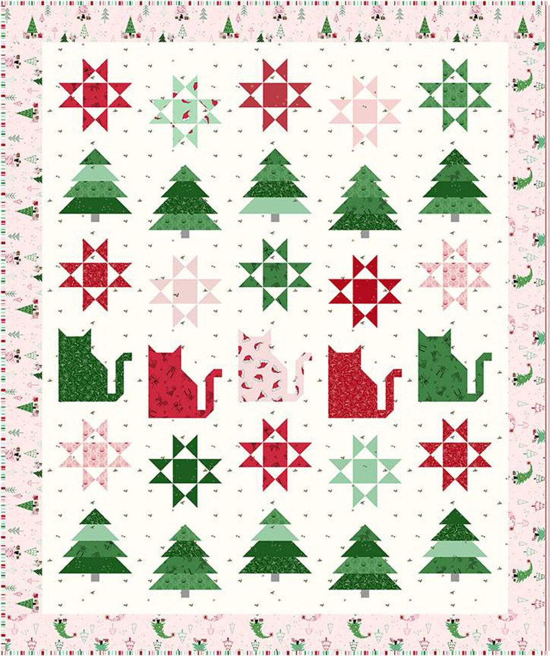 Scaredy Cat Christmas Quilt Pattern Amanda Niederhause P156, Christmas ...