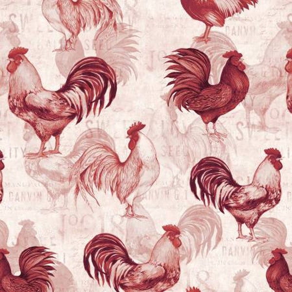 Rooster Fabric - Etsy