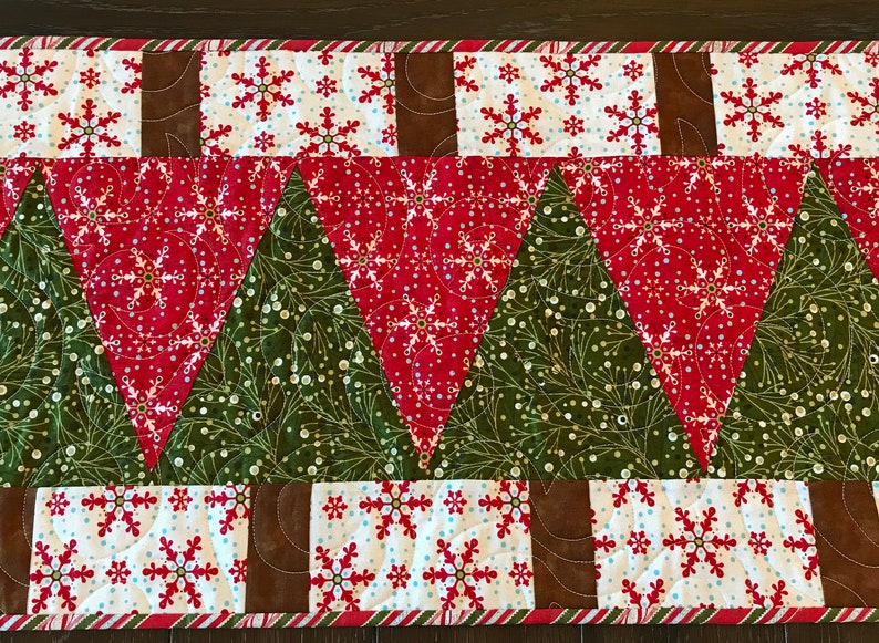 Christmas Tree Lane Table Runner Pattern PDF Version Cuddle - Etsy