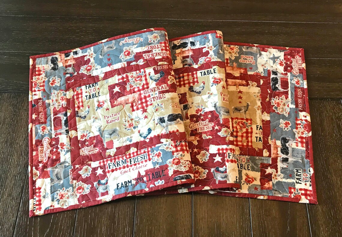 Farmhouse Themed Table Runner Country Kitchen Table Runner - Etsy