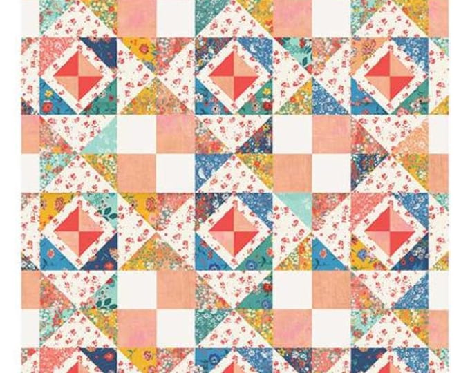 Star Bloom Quilt Pattern - Basicgrey PAT034, Modern Star Strip Quilt ...