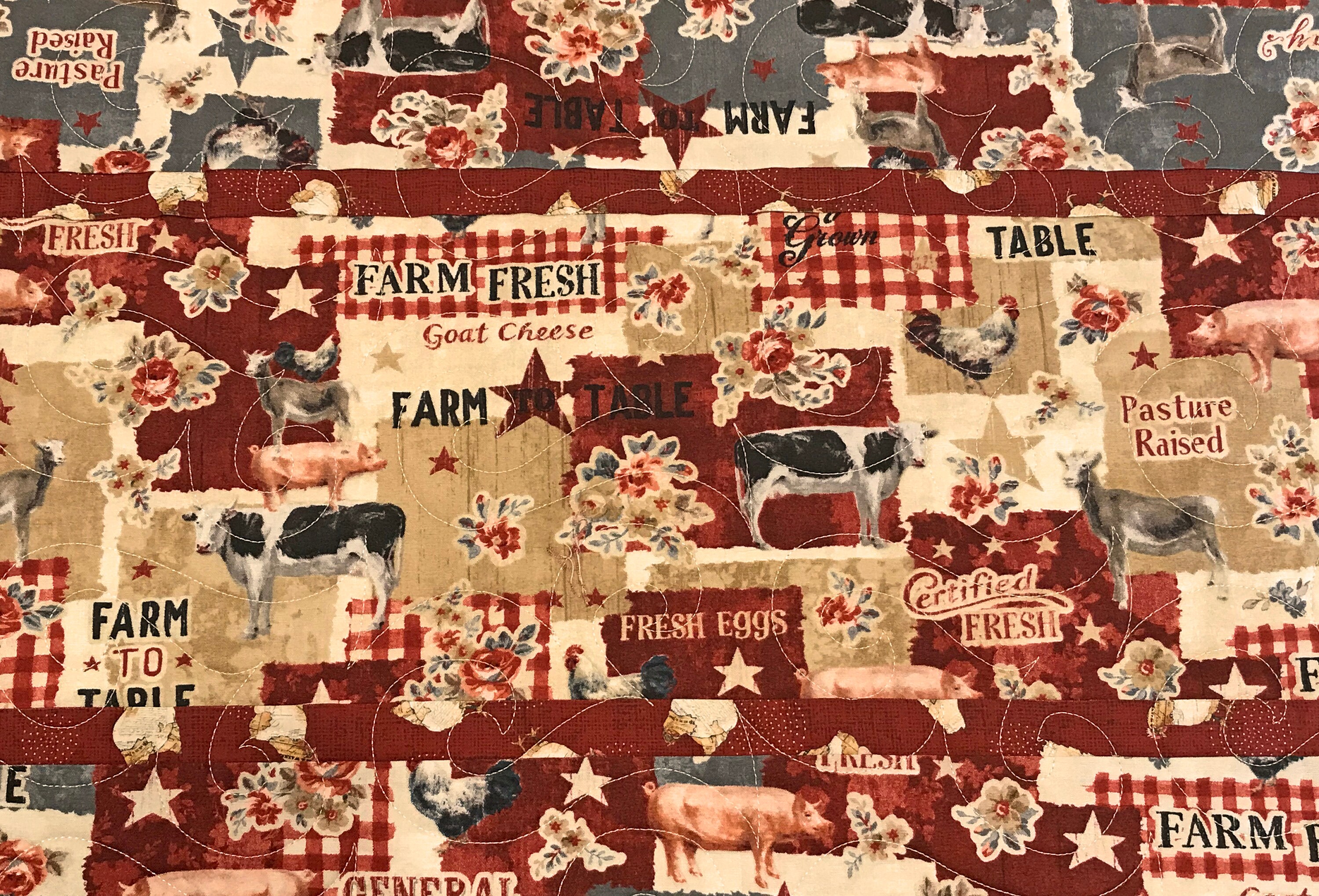 Farmhouse Themed Table Runner Country Kitchen Table Runner | Etsy