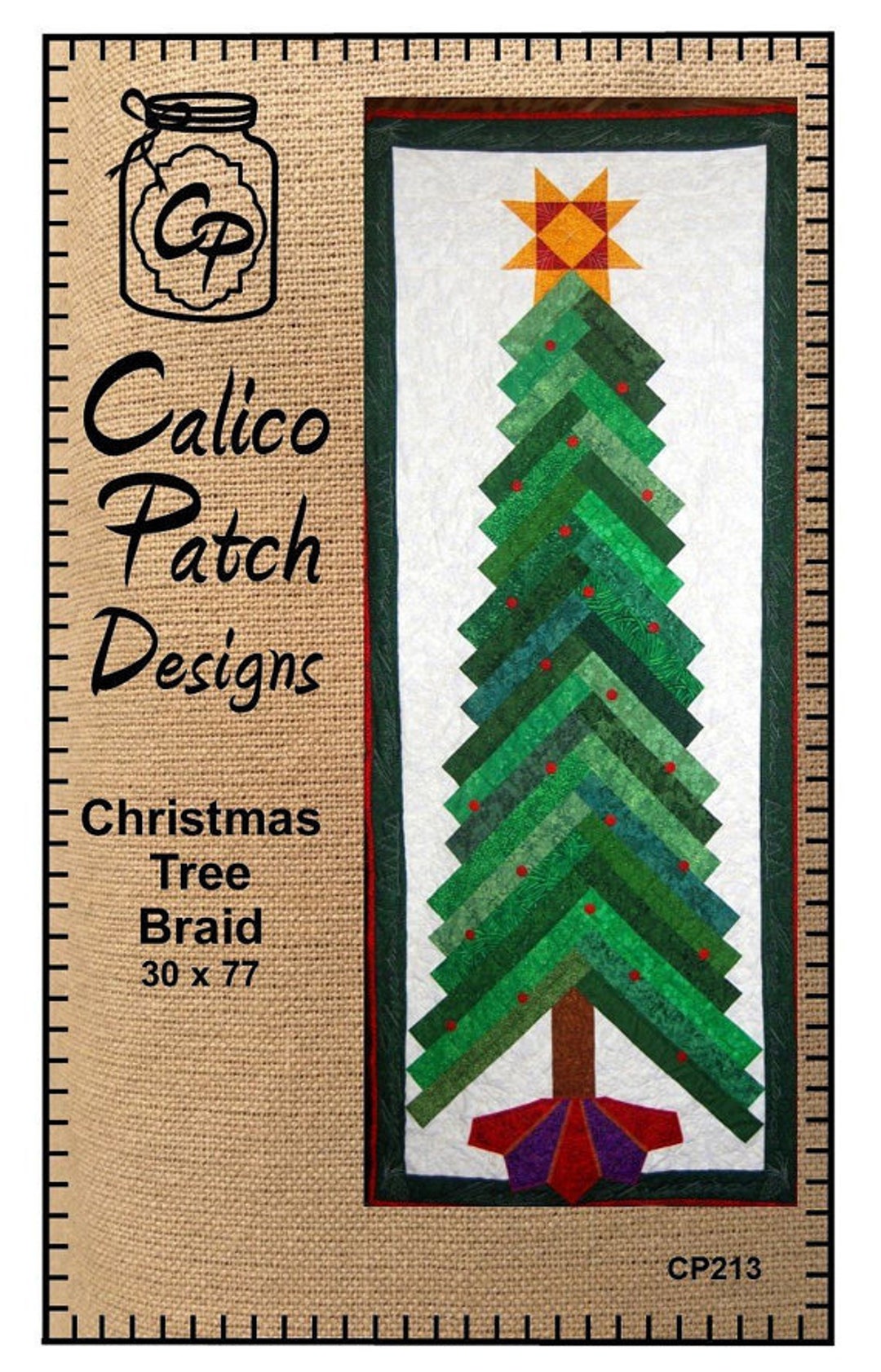 Christmas Tree Braid Quilt Pattern - Calico Patch Designs CP213, Jelly ...
