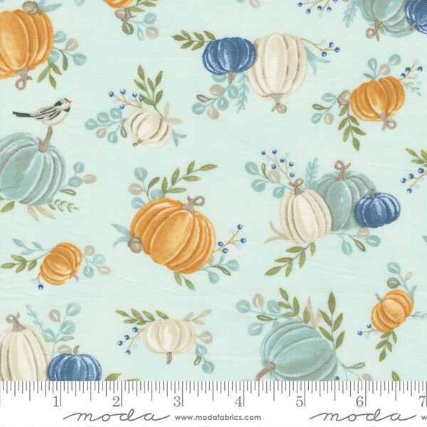 Fall Aqua Fabric - Etsy