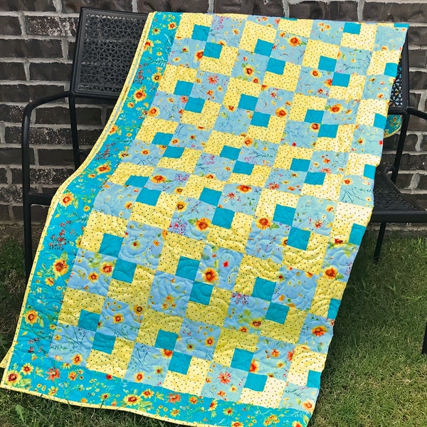 Yellow and Teal - Etsy
