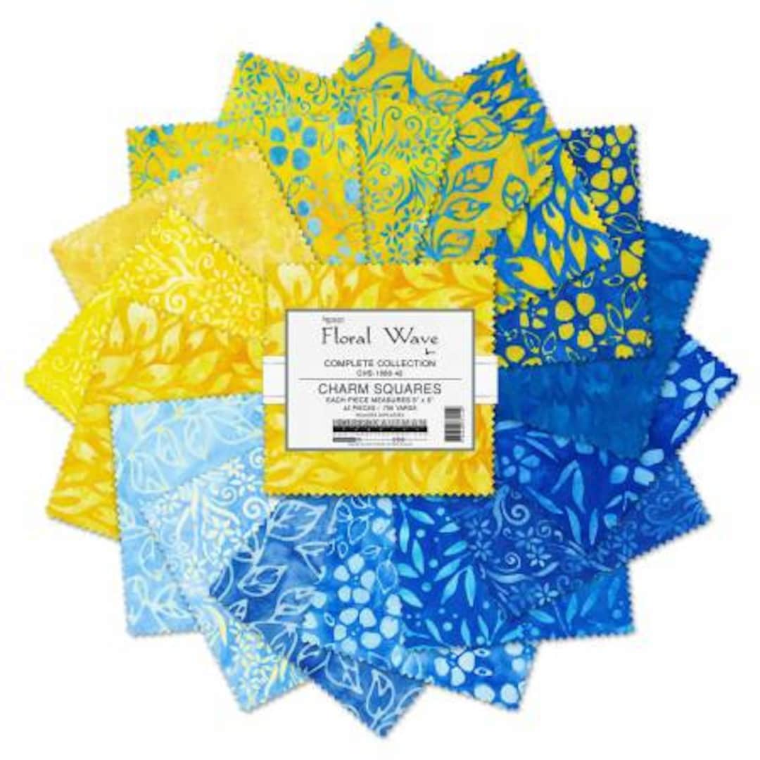 Artisan Batiks Floral Wave Batik Charm Squares Robert Kaufman - Etsy