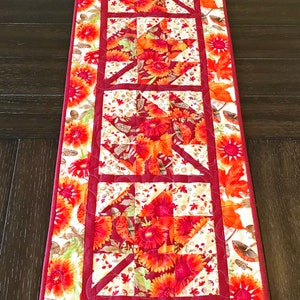 Fall Leaves Table Runner Pattern PDF Version, Cuddle Cat Quiltworks ...
