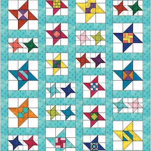 Star Gazing Quilt Pattern PDF Version - Cuddle Cat Quiltworks CCQ082 ...