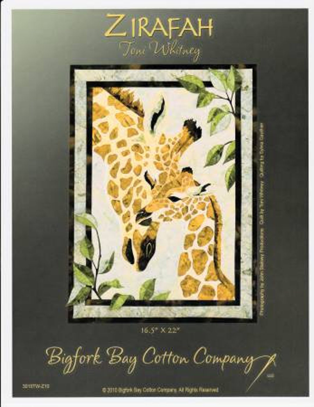 Zirafah Giraffe Art Quilt Pattern by Toni Whitney Design 3015TW, Raw ...