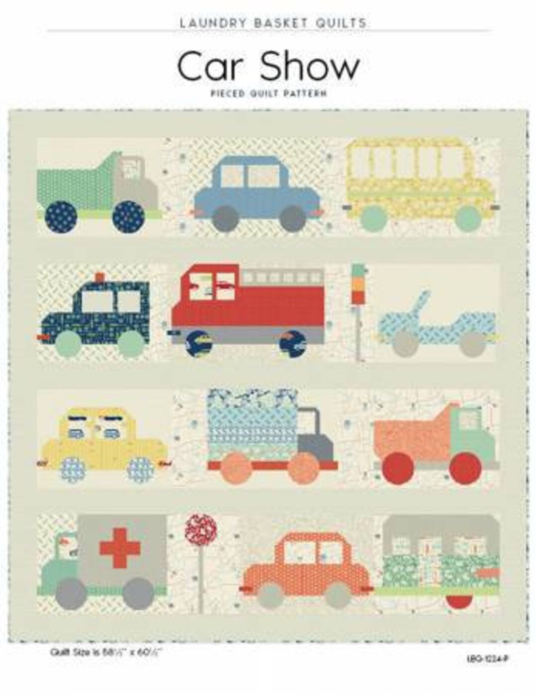 Car Show Pieced Quilt Pattern - Laundry Basket Quilts LBQ-1224-P, Car ...