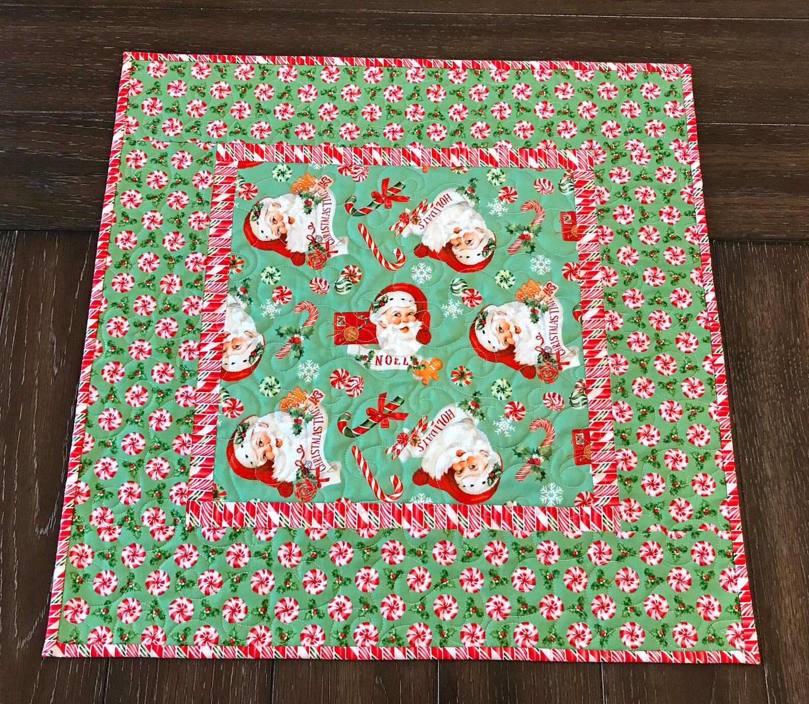 Santa Claus Table Topper Christmas Santa Table Topper - Etsy