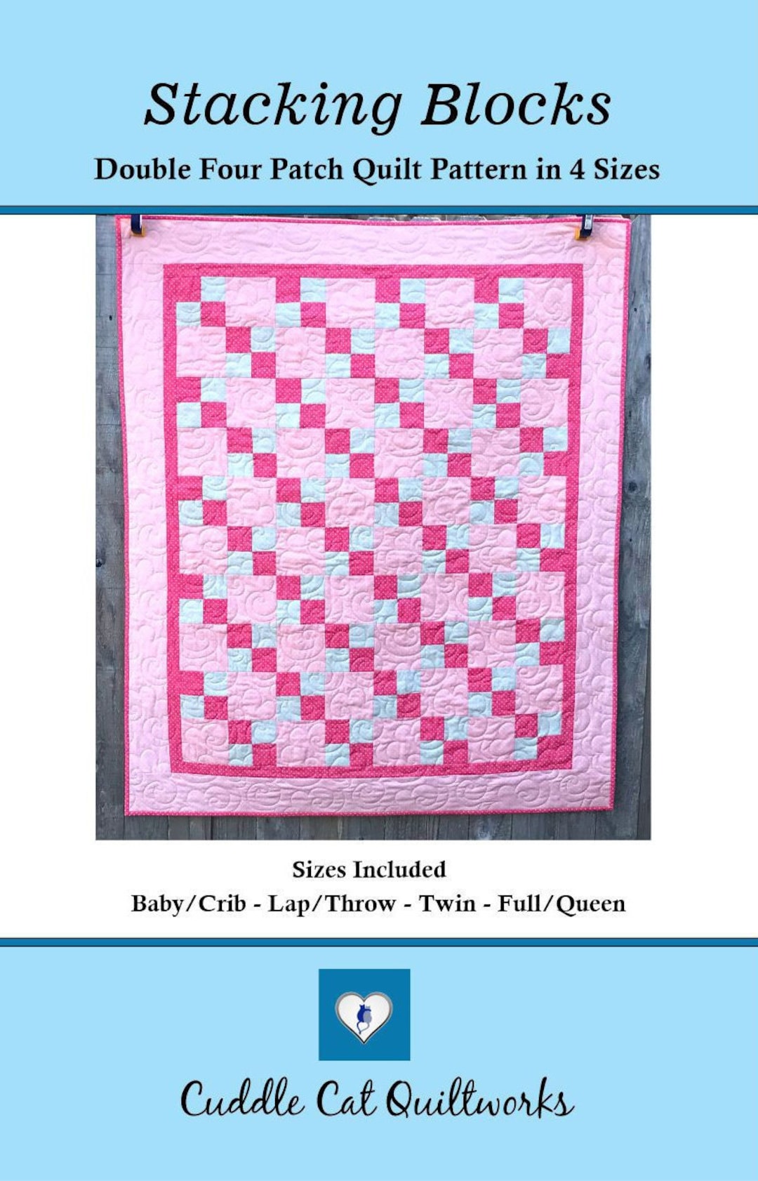 Stacking Blocks Quilt Pattern in Four Sizes Printed Version - Etsy