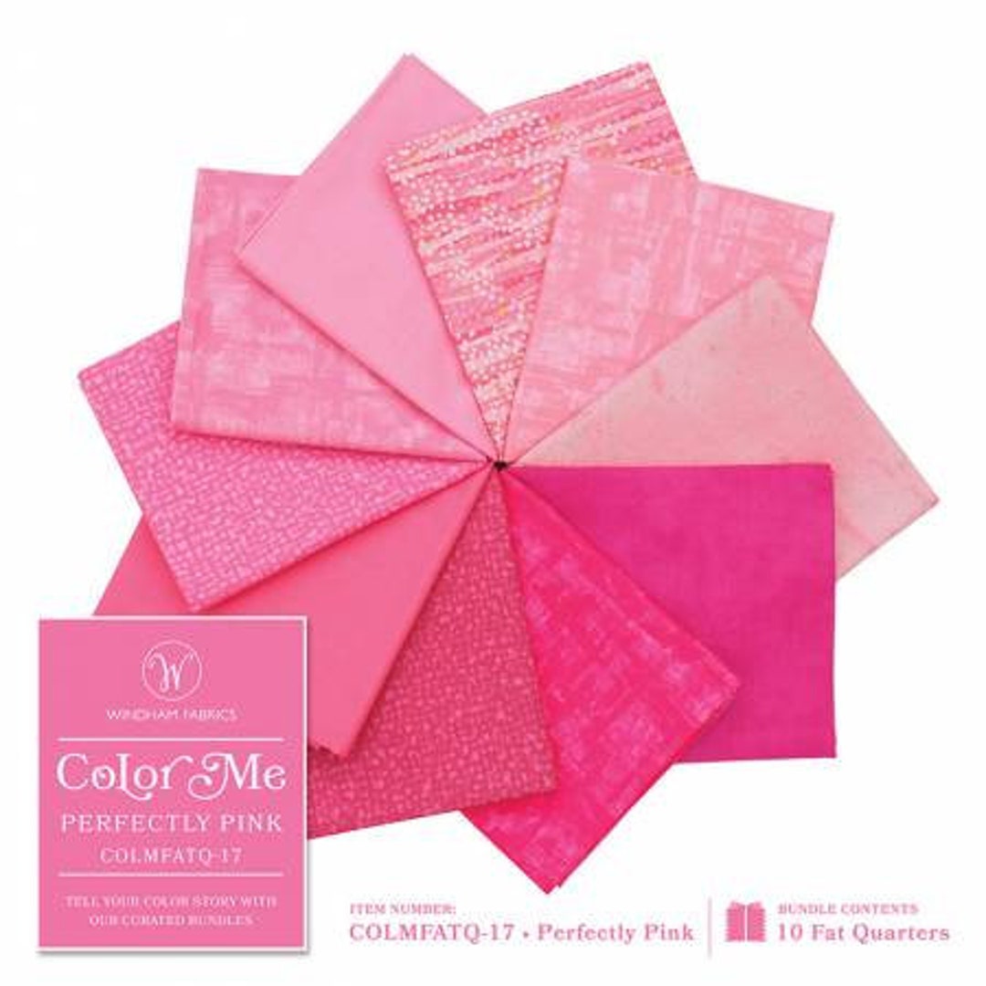 Color Me Perfectly Pink Fat Quarter Bundle 10pc - Windham Fabrics ...