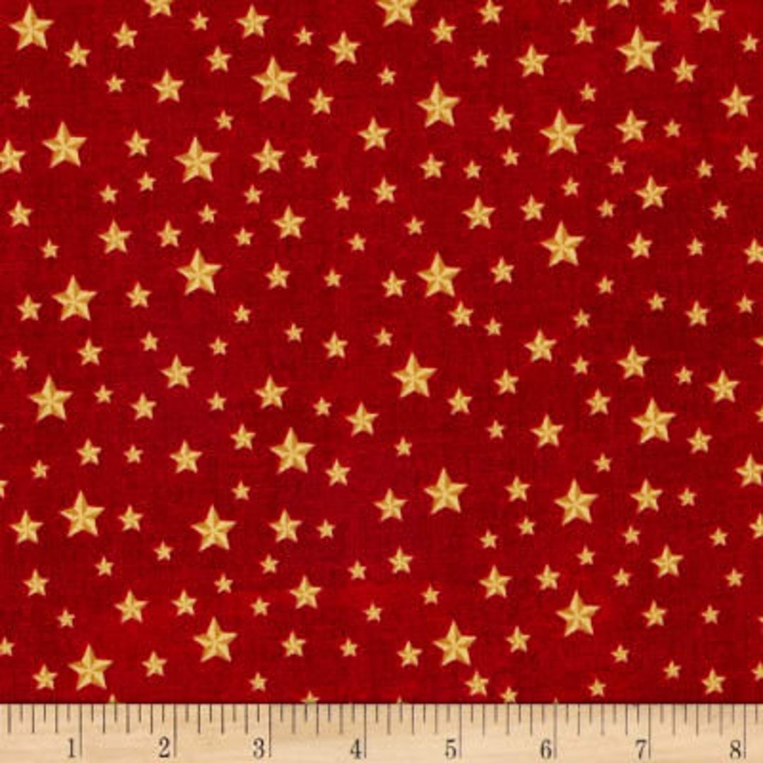 America the Beautiful Red Stars Fabric - Robert Kaufman Fabrics Crk ...