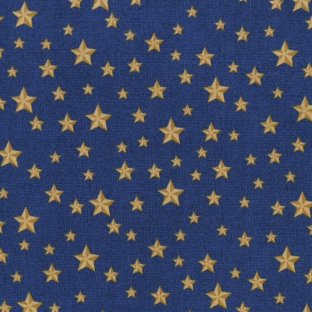 American the Beautiful Blue Stars Fabric Robert Kaufman Fabrics CRK ...