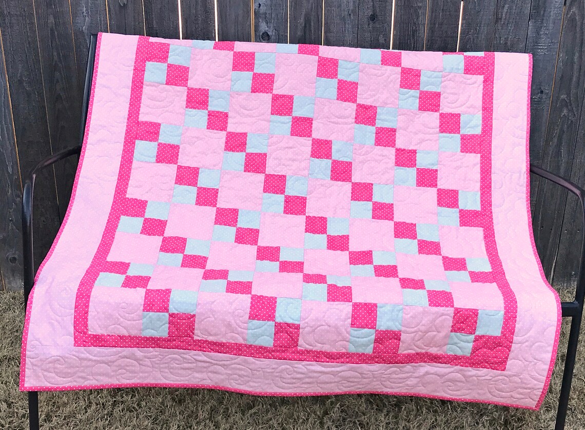 Stacking Blocks Quilt Pattern in Four Sizes Printed Version, Cuddle Cat ...