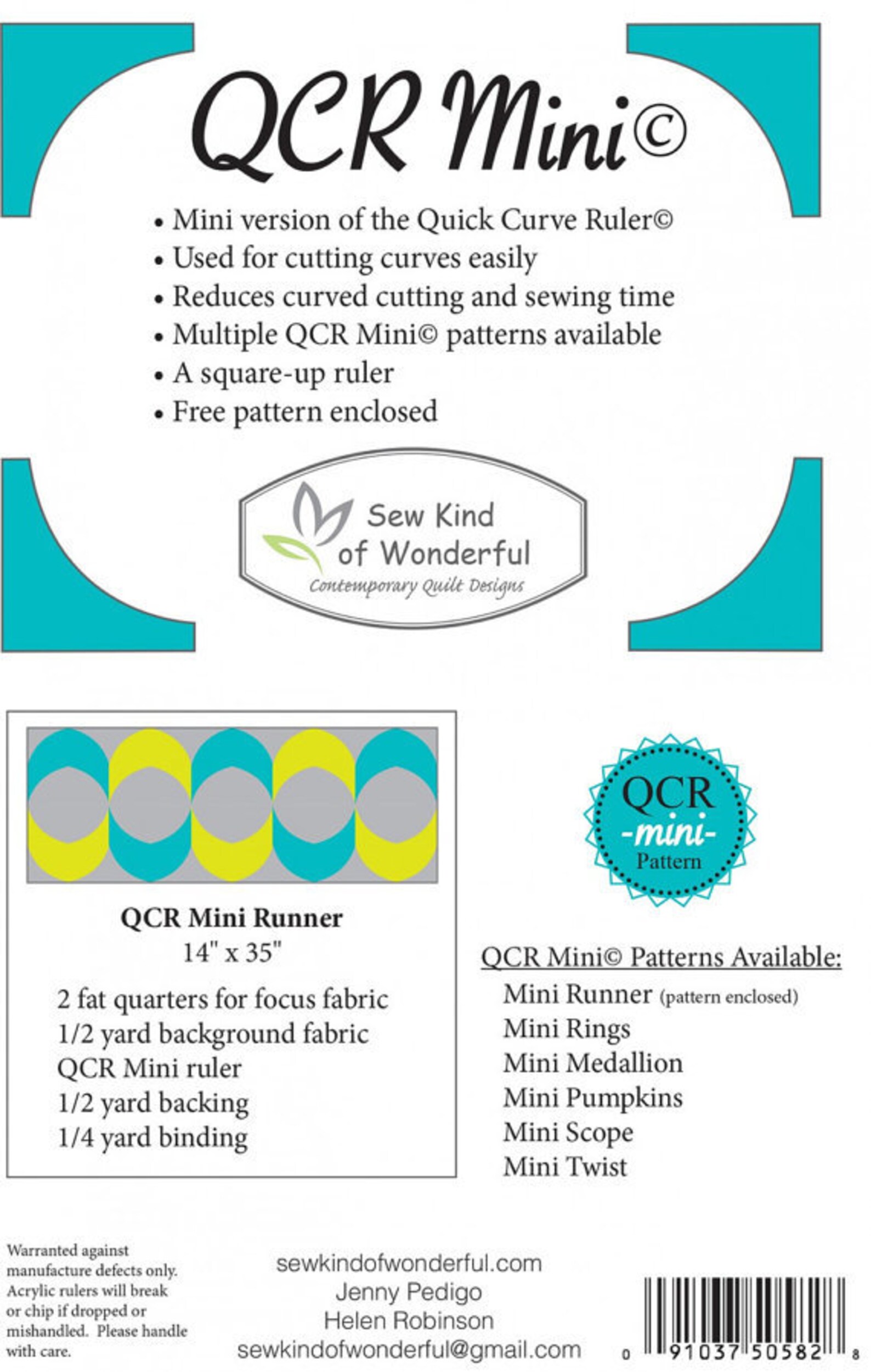Mini Quick Curve Ruler by Sew Kind of Wonderful QCRMINI - Etsy