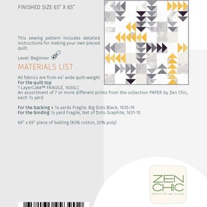 Twisted Geese Quilt Pattern by Zen Chic ZC-TWQP, Flying Geese Quilt ...