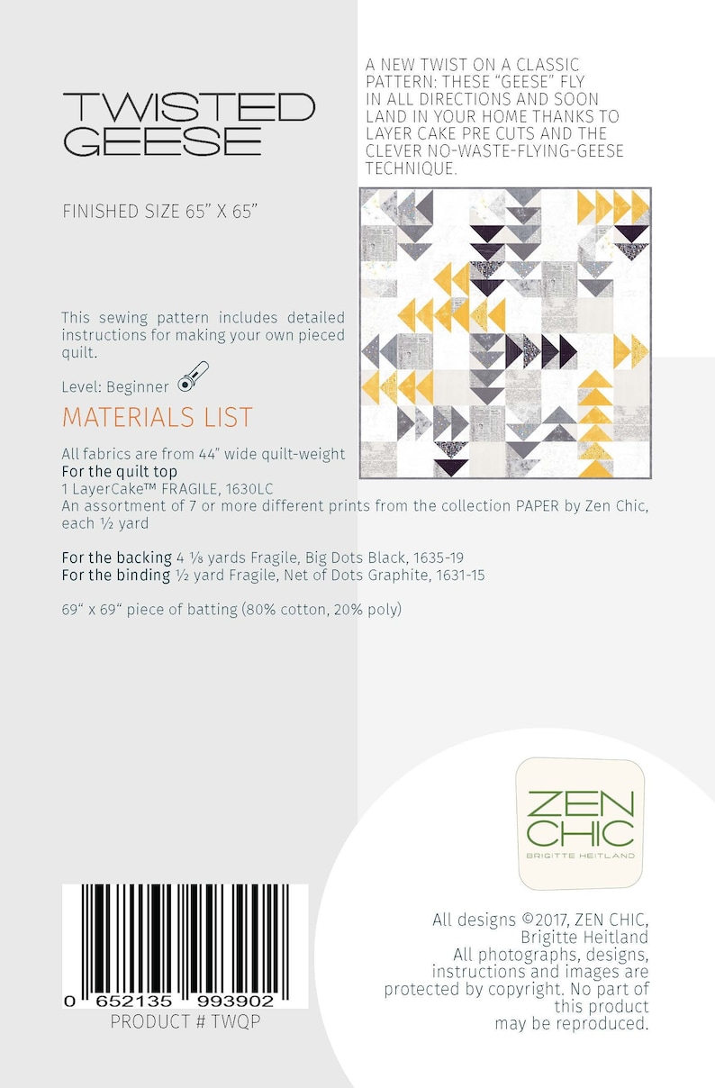 Twisted Geese Quilt Pattern by Zen Chic Flying Geese Quilt - Etsy Canada