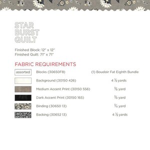 Star Burst Quilt Pattern - Basicgrey PAT035, Modern Star Quilt Pattern, Fat Eighth Friendly Star ...
