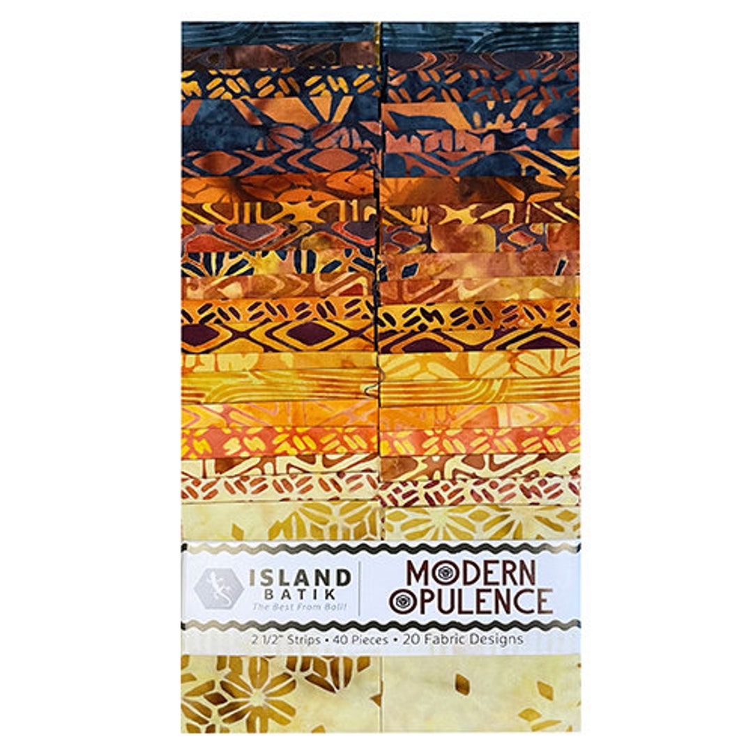 Island Batik Modern Pulence Strip Pack, 40 2 1/2 Pre Cut Fabric Strips ...