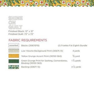 Shine on Quilt Pattern - Basicgrey PAT043, Modern Star Quilt Pattern ...