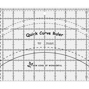 Quick Curve Ruler by Sew Kind of Wonderful SKW-QCR, Acrylic Quilting ...