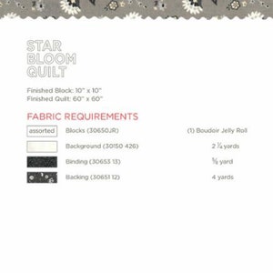 Star Bloom Quilt Pattern - Basicgrey PAT034, Modern Star Strip Quilt ...