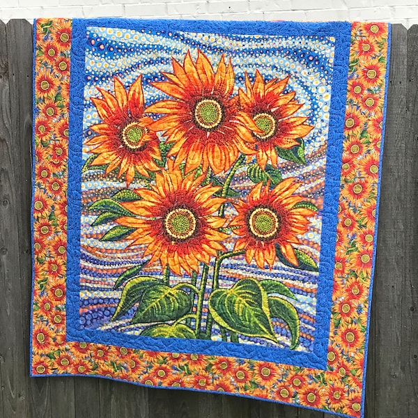 Sunflower Panel Quilt Pattern - Etsy