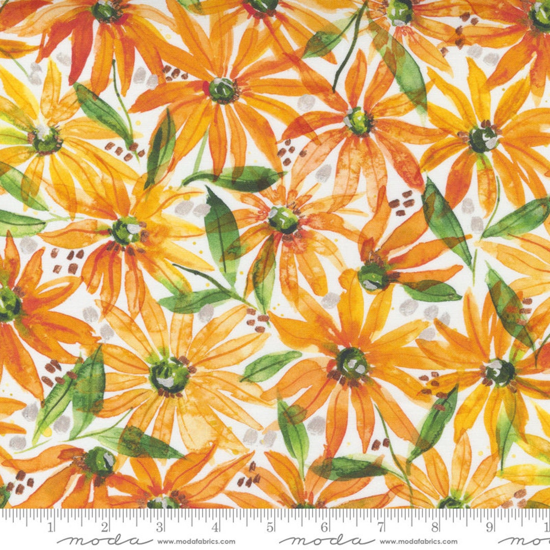 Fresh as A Daisy Watercolor Daisies Floral Fabric Moda 8494 - Etsy