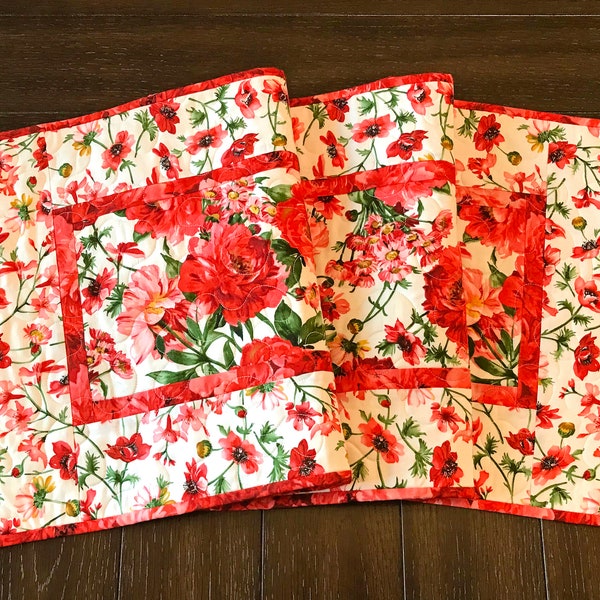 Red Rose Table Runner - Etsy