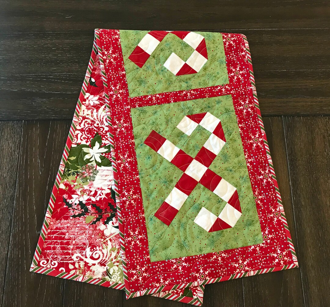 Candy Cane Lane Table Runner Pattern PDF Version - Cuddle Cat ...