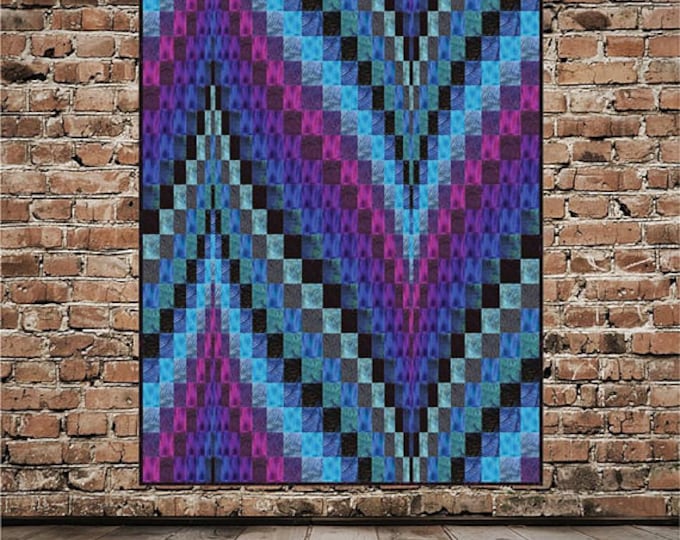 Ocean Waves Bargello Quilt Pattern - Carl Hentsch for 3 Dog Design 3DD ...