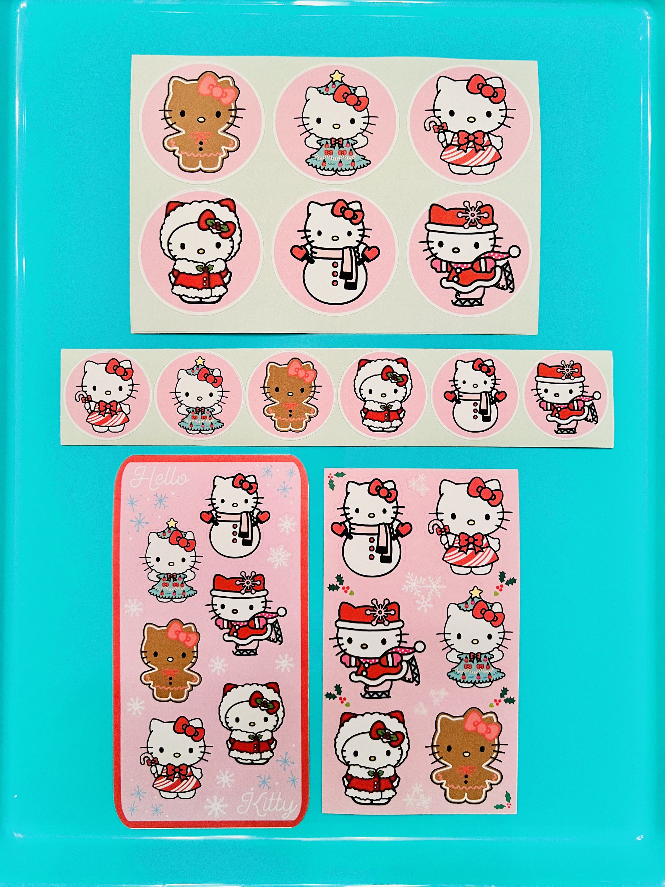 Hello Kitty Christmas Stickers, Matte - Etsy