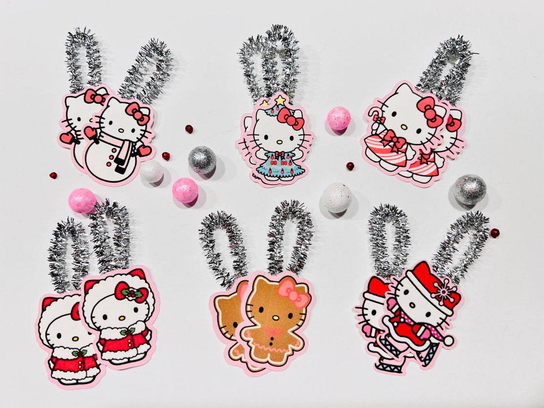 Hello Kitty Mini Christmas Tree Ornaments - Etsy