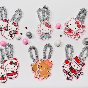 Hello Kitty Mini Christmas Tree Ornaments - Etsy
