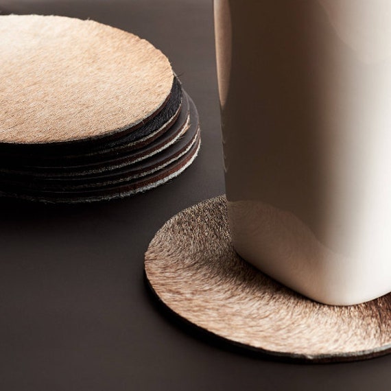 Coaster Set Leather Wedding Dining Kitchen Dinnerware | Etsy