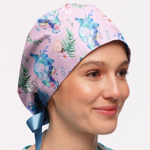 Cardiac Scrub Cap for Women Surgical Cap With Heart Anatomy | Etsy