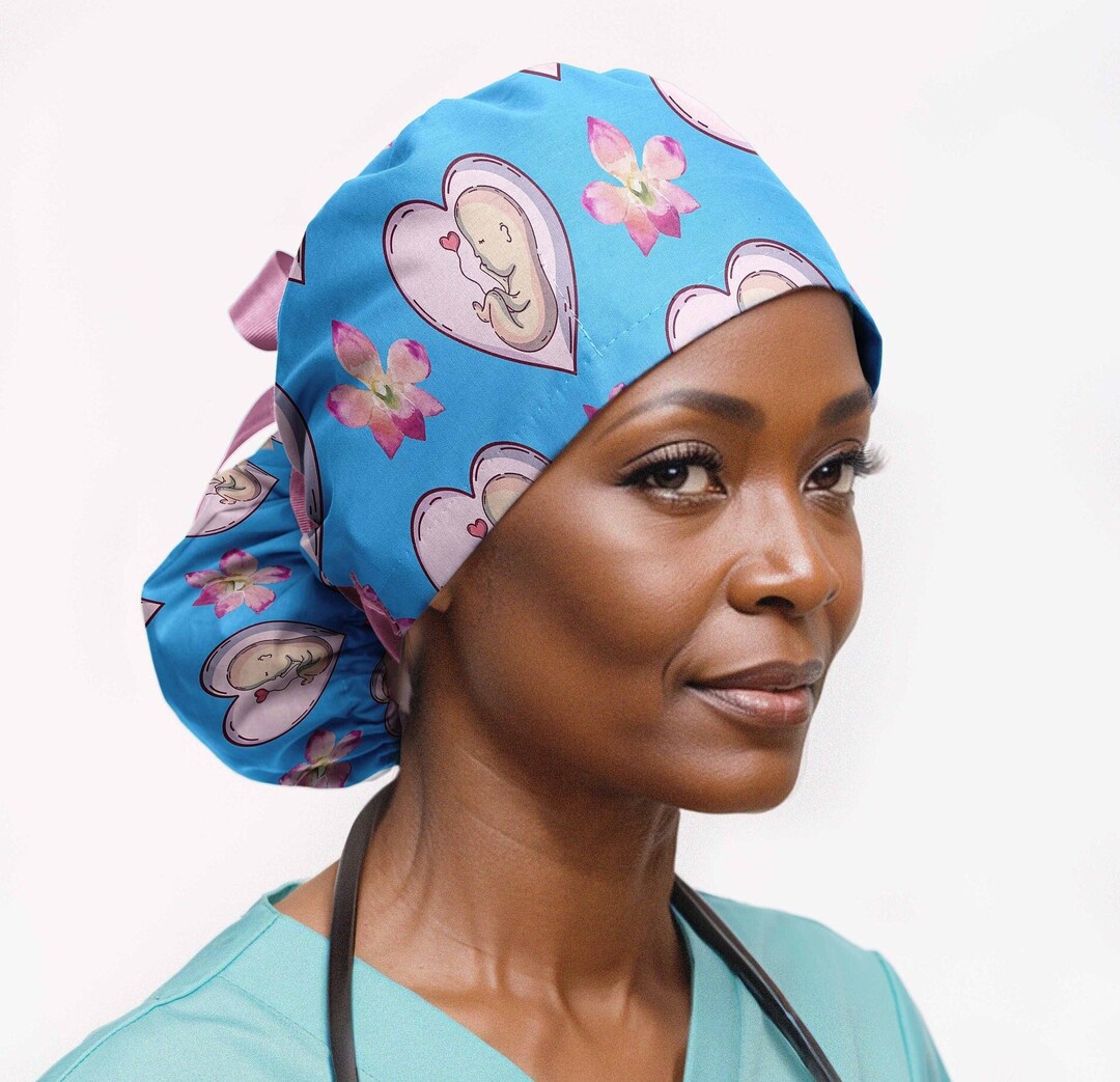 OBGYN Scrub Caps, Anatomic Scrub Cap Women, Ponytail Surgical Cap ...