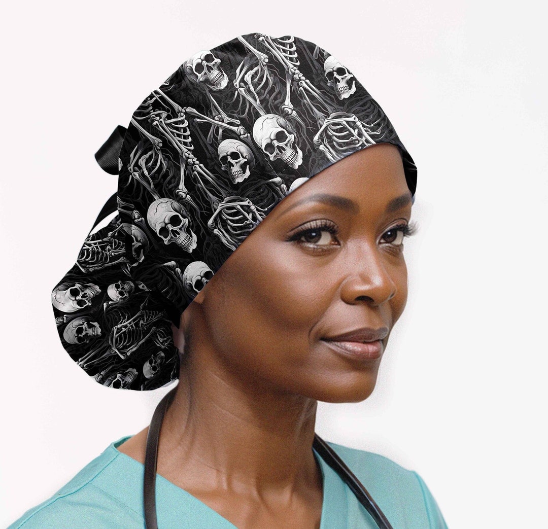 Bones and Skeleton Scrub Cap for Women - Etsy